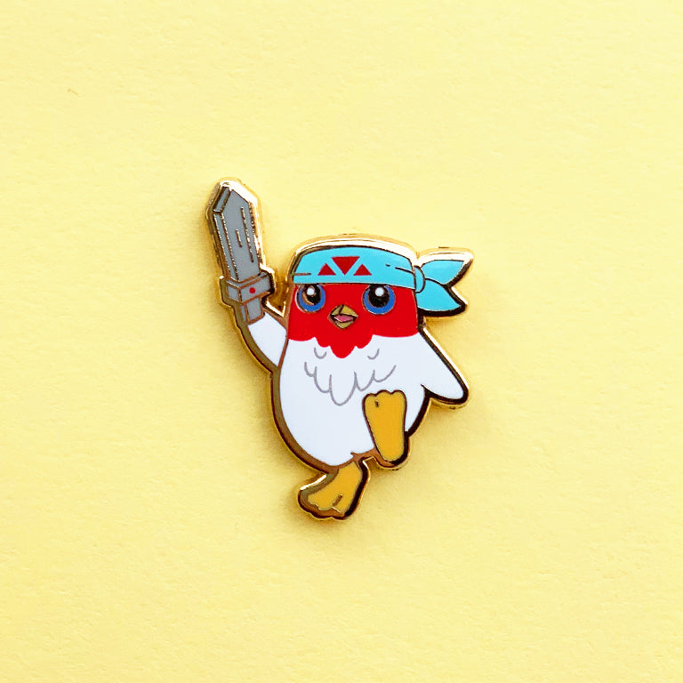 Extra Spicy Featherknight Pin — Miss Magpie Art